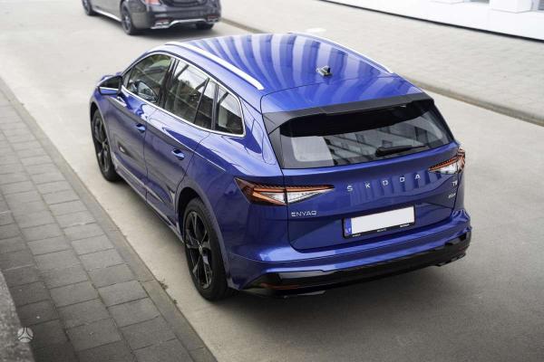 Blue Skoda Enyaq iV 2023 in Vilnius, with an engine capacity of 0.00 L and mileage of 26 thousand km for 32450 €, photo 9 on AUTOMOTO.COM.LV