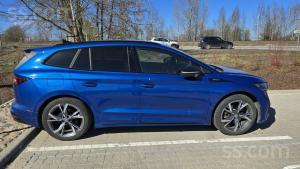 Zils Skoda Enyaq iV 2023 Rīga, ar dzinēja tilpumu 0.00 L un nobraukumu 56 tūkst. km par 33500 €, foto  vietnē AUTOMOTO.COM.LV