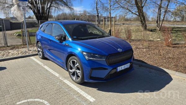 Синий Шкода Enyaq iV 2023 в Рига, объемом двигателя 0.00 л и пробегом 56 тыс. км за 33500 €, фото 2 на AUTOMOTO.COM.LV