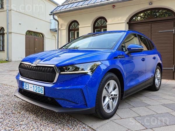 Blue Skoda Enyaq iV 2023 in Riga, with an engine capacity of 0.00 L and mileage of 61 thousand km for 26200 €, photo 9 on AUTOMOTO.COM.LV