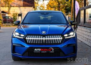 Blue Skoda Enyaq iV 2023 in Riga, with an engine capacity of 0.00 L and mileage of 0 thousand km for 29900 €, photo 11 on AUTOMOTO.COM.LV