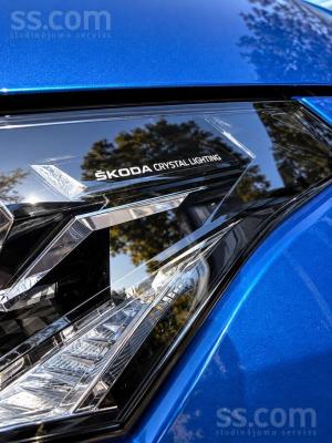 Blue Skoda Enyaq iV 2023 in Riga, with an engine capacity of 0.00 L and mileage of 0 thousand km for 29900 €, photo 24 on AUTOMOTO.COM.LV