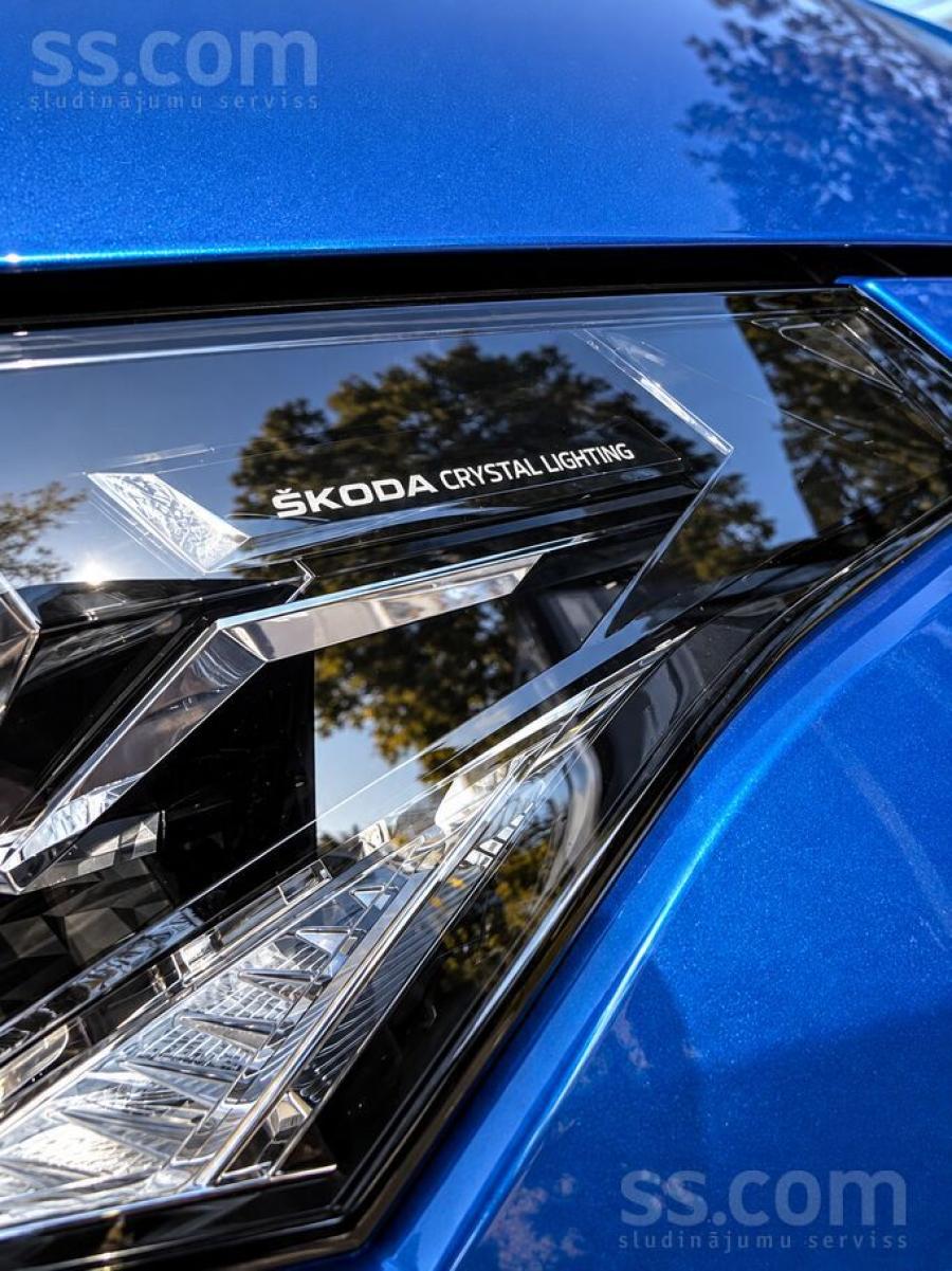 Blue Skoda Enyaq iV 2023 in Riga, with an engine capacity of 0.00 L and mileage of 0 thousand km for 29900 €, photo 24 on AUTOMOTO.COM.LV