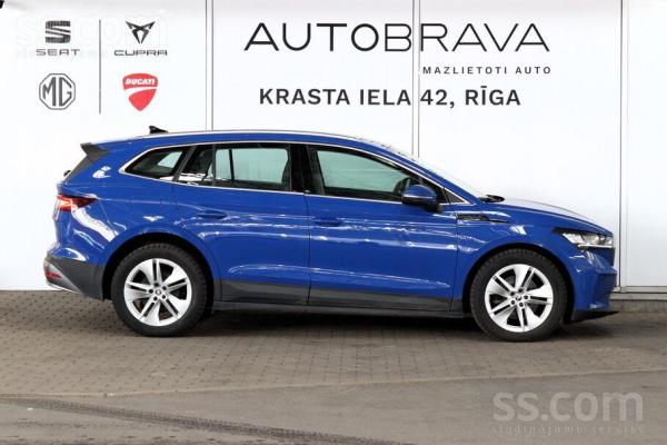Zils Skoda Enyaq iV 2021 Rīga, ar dzinēja tilpumu 0.00 L un nobraukumu 102 tūkst. km par 24300 €, foto 5 vietnē AUTOMOTO.COM.LV