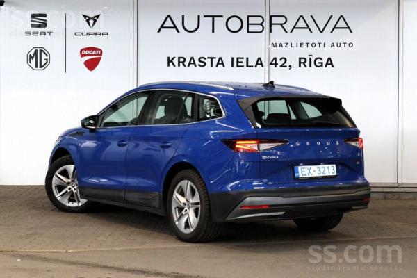 Zils Skoda Enyaq iV 2021 Rīga, ar dzinēja tilpumu 0.00 L un nobraukumu 102 tūkst. km par 24300 €, foto 6 vietnē AUTOMOTO.COM.LV