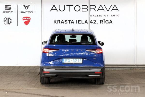 Zils Skoda Enyaq iV 2021 Rīga, ar dzinēja tilpumu 0.00 L un nobraukumu 102 tūkst. km par 24300 €, foto 7 vietnē AUTOMOTO.COM.LV