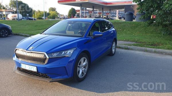 Skoda Enyaq iV 2021 Rīga vietnē Zils Skoda Enyaq iV 2021 Rīga, ar dzinēja tilpumu 0.00 L un nobraukumu 107 tūkst. km par 22900 €, foto 3 vietnē AUTOMOTO.COM.LV