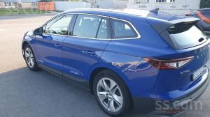 Blue Skoda Enyaq iV 2021 in Riga, with an engine capacity of 0.00 L and mileage of 107 thousand km for 22900 €, photo 5 on AUTOMOTO.COM.LV