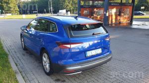 Blue Skoda Enyaq iV 2021 in Riga, with an engine capacity of 0.00 L and mileage of 107 thousand km for 22900 €, photo 10 on AUTOMOTO.COM.LV