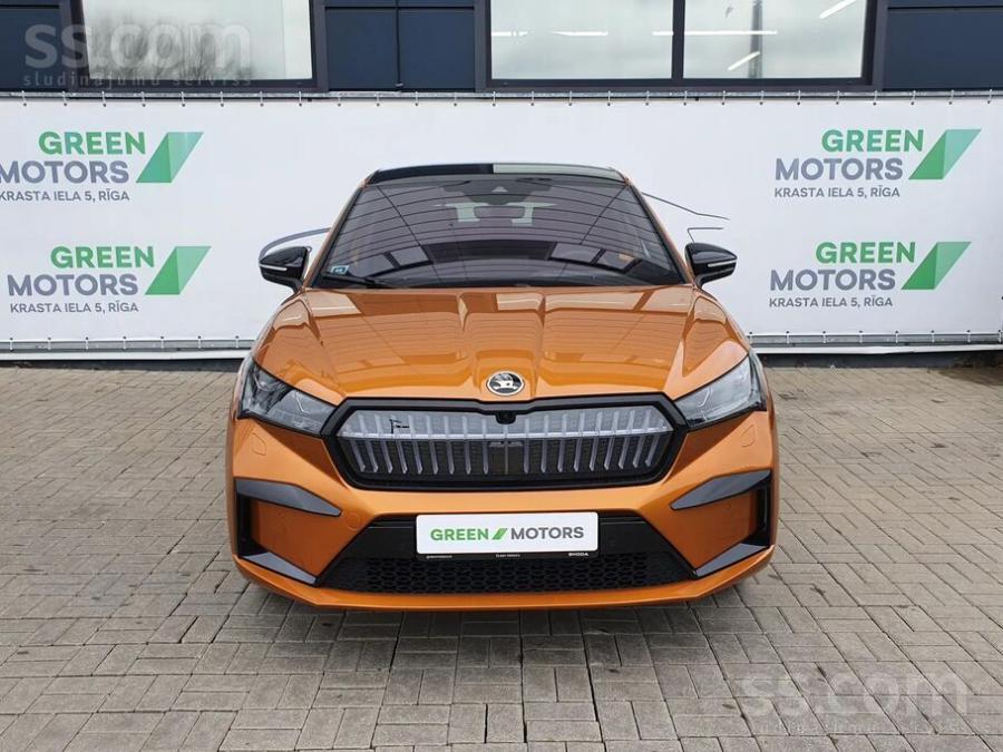 Brown Skoda Enyaq iV 2023 in Riga, with an engine capacity of 0.00 L and mileage of 15 thousand km for 49900 €, photo 6 on AUTOMOTO.COM.LV