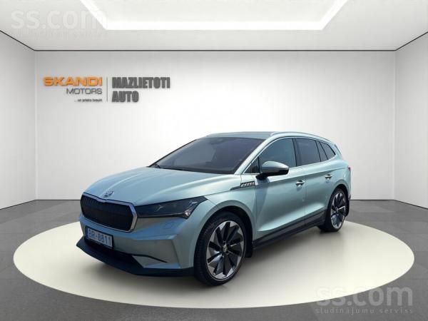 Green Skoda Enyaq iV 2021 in Riga, with an engine capacity of 0.00 L and mileage of 125 thousand km for 25990 €, photo 1 on AUTOMOTO.COM.LV