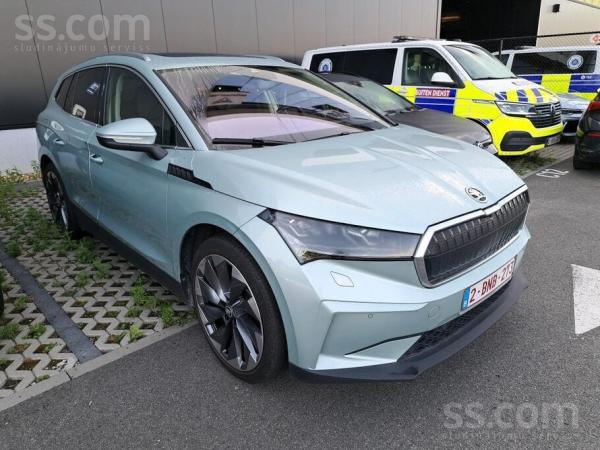 Green Skoda Enyaq iV 2021 in Ogre, with an engine capacity of 0.00 L and mileage of 149 thousand km for 23990 €, photo 1 on AUTOMOTO.COM.LV