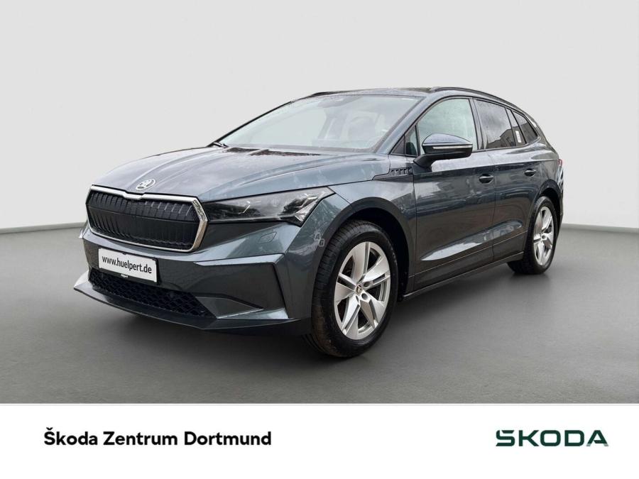 Grey Skoda Enyaq iV 2021 in Kaunas, with an engine capacity of 0.00 L and mileage of 50 thousand km for 27490 €, photo 1 on AUTOMOTO.COM.LV