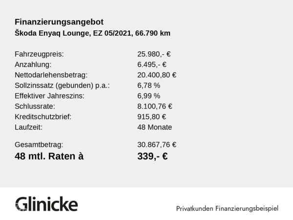 Pelēks Skoda Enyaq iV 2021 Kauņa, ar dzinēja tilpumu 0.00 L un nobraukumu 67 tūkst. km par 28559 €, foto 2 vietnē AUTOMOTO.COM.LV