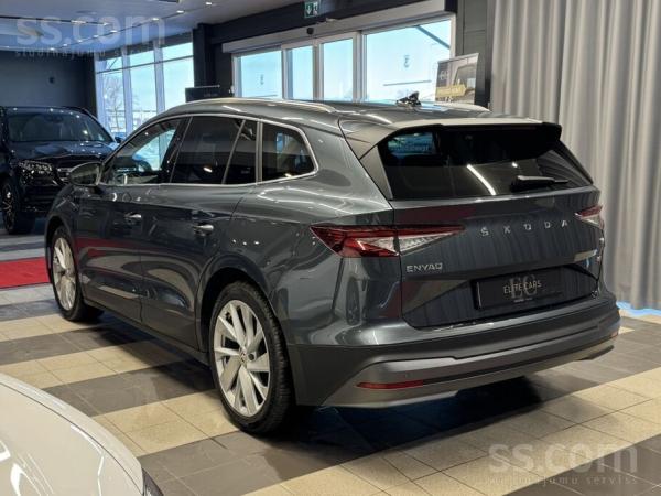 Pelēks Skoda Enyaq iV 2021 Rīga, ar dzinēja tilpumu 0.00 L un nobraukumu 82 tūkst. km par 26990 €, foto 6 vietnē AUTOMOTO.COM.LV