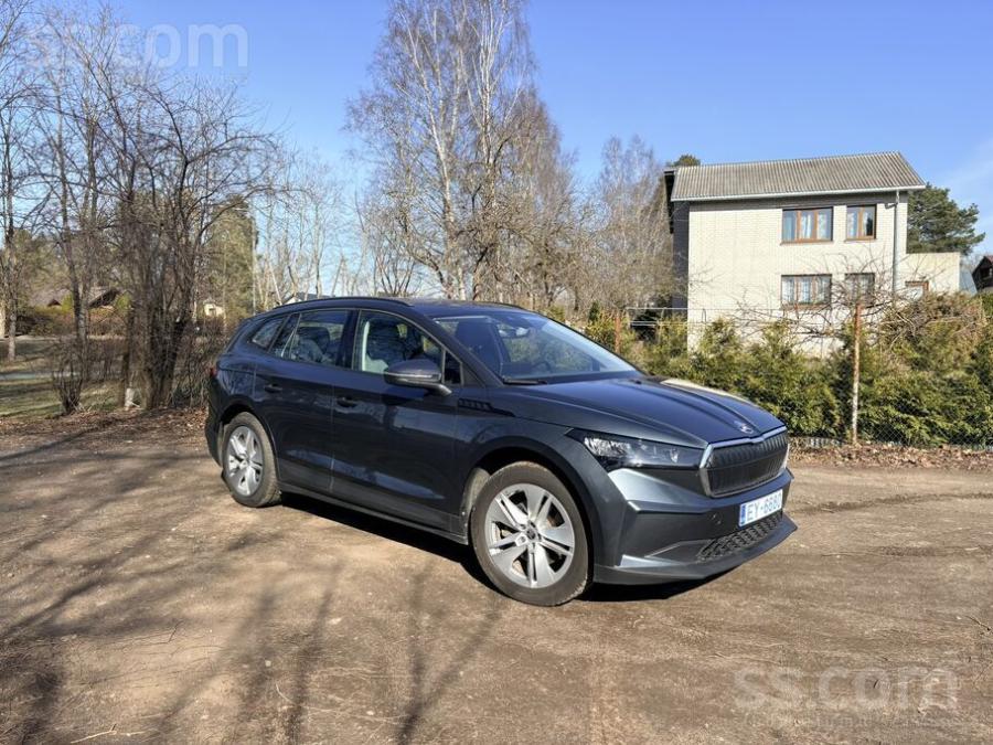 Grey Skoda Enyaq iV 2021 in Riga, with an engine capacity of 0.00 L and mileage of 156 thousand km for 18900 €, photo 2 on AUTOMOTO.COM.LV