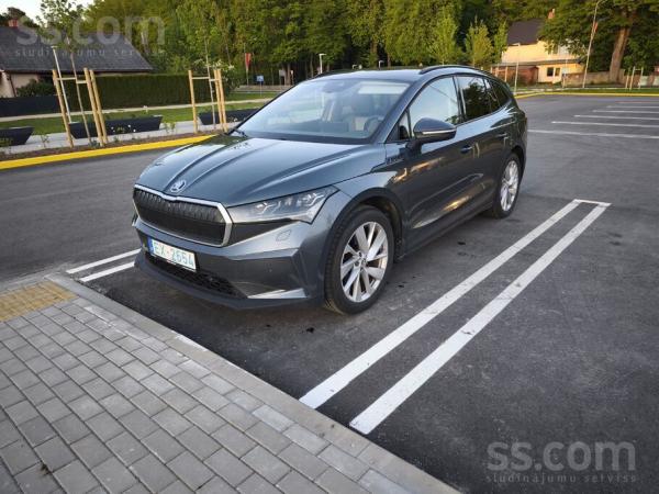 Pelēks Skoda Enyaq iV 2021 Ogre, ar dzinēja tilpumu 0.00 L un nobraukumu 121 tūkst. km par 20500 €, foto 1 vietnē AUTOMOTO.COM.LV