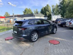 Grey Skoda Enyaq iV 2021 in Riga, with an engine capacity of 0.00 L and mileage of 74 thousand km for 23450 €, photo 4 on AUTOMOTO.COM.LV