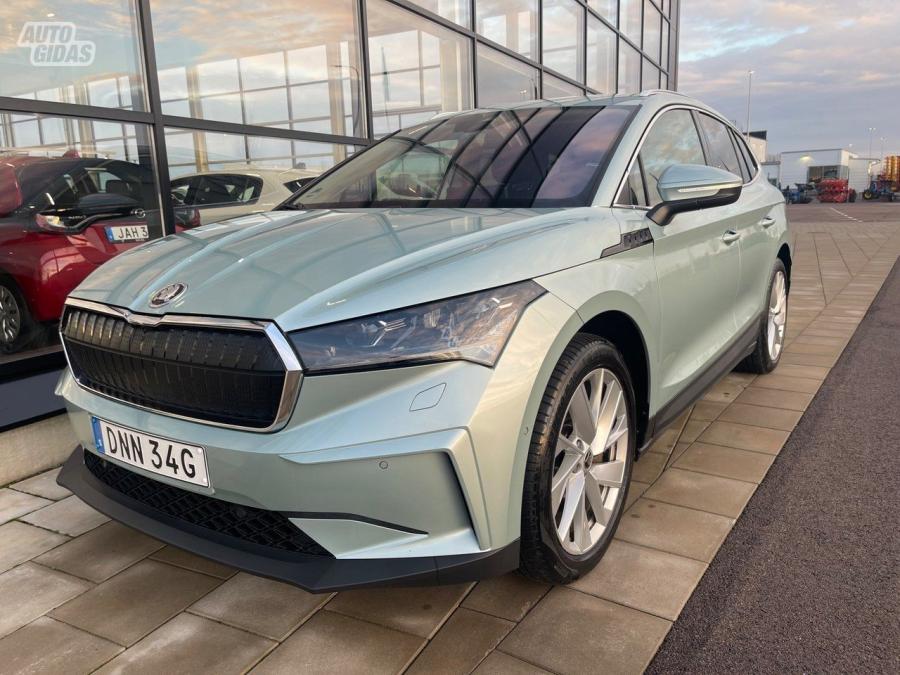Grey Skoda Enyaq iV 2022 in Kaunas, with an engine capacity of 0.00 L and mileage of 57 thousand km for 37194 €, photo 1 on AUTOMOTO.COM.LV
