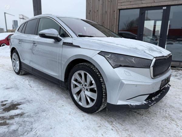 Grey Skoda Enyaq iV 2022 in Vilnius, with an engine capacity of 0.00 L and mileage of 145 thousand km for 23400 €, photo 1 on AUTOMOTO.COM.LV