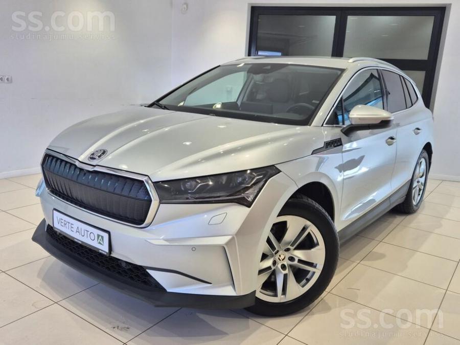 Grey Skoda Enyaq iV 2022 in Riga, with an engine capacity of 0.00 L and mileage of 144 thousand km for 27590 €, photo 4 on AUTOMOTO.COM.LV