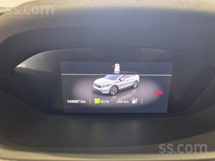 Grey Skoda Enyaq iV 2022 in Riga, with an engine capacity of 0.00 L and mileage of 144 thousand km for 27590 €, photo 12 on AUTOMOTO.COM.LV