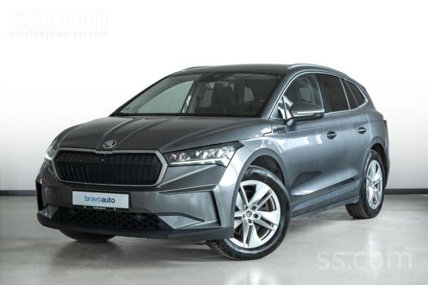 Pelēks Skoda Enyaq iV 2022 Rīga, ar dzinēja tilpumu 0.00 L un nobraukumu 76 tūkst. km par 24990 €, foto 1 vietnē AUTOMOTO.COM.LV