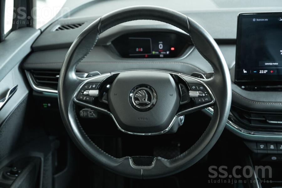 Grey Skoda Enyaq iV 2022 in Riga, with an engine capacity of 0.00 L and mileage of 76 thousand km for 24990 €, photo 18 on AUTOMOTO.COM.LV