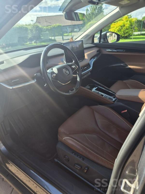 Grey Skoda Enyaq iV 2022 in Riga, with an engine capacity of 0.00 L and mileage of 116 thousand km for 27900 €, photo 11 on AUTOMOTO.COM.LV