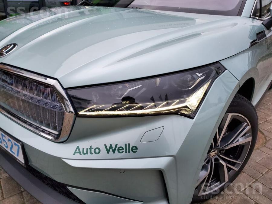Pelēks Skoda Enyaq iV 2023 Daugavpils, ar dzinēja tilpumu 0.00 L un nobraukumu 22 tūkst. km par 37400 €, foto 3 vietnē AUTOMOTO.COM.LV