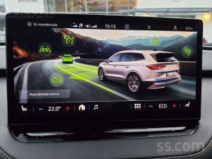 Pelēks Skoda Enyaq iV 2023 Daugavpils, ar dzinēja tilpumu 0.00 L un nobraukumu 22 tūkst. km par 37400 €, foto 22 vietnē AUTOMOTO.COM.LV