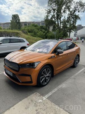 Orange Skoda Enyaq iV 2023 in Riga, with an engine capacity of 0.00 L and mileage of 44 thousand km for 33000 €, photo 3 on AUTOMOTO.COM.LV