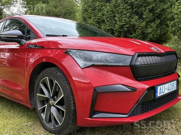 Sarkans Skoda Enyaq iV 2021 Aizkraukle, ar dzinēja tilpumu 0.00 L un nobraukumu 108 tūkst. km par 23855 €, foto 2 vietnē AUTOMOTO.COM.LV