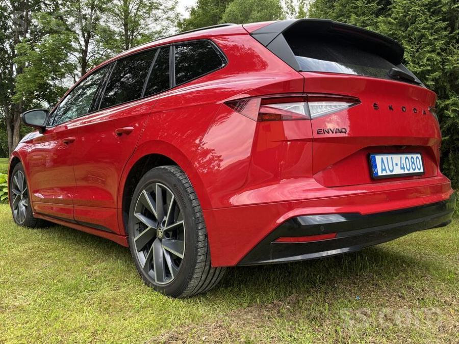 Sarkans Skoda Enyaq iV 2021 Aizkraukle, ar dzinēja tilpumu 0.00 L un nobraukumu 108 tūkst. km par 23855 €, foto 5 vietnē AUTOMOTO.COM.LV