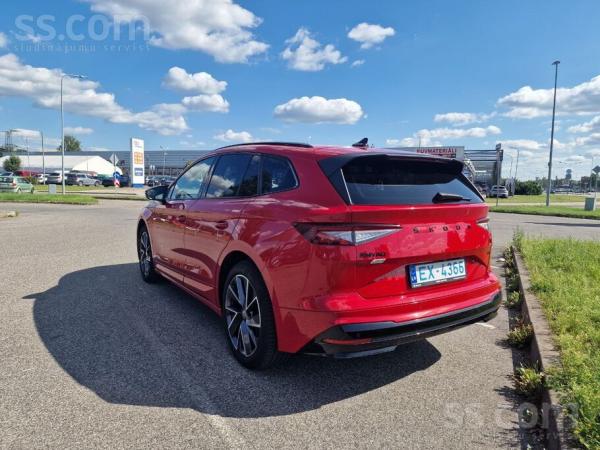 Red Skoda Enyaq iV 2022 in Riga, with an engine capacity of 0.00 L and mileage of 65 thousand km for 32000 €, photo 3 on AUTOMOTO.COM.LV