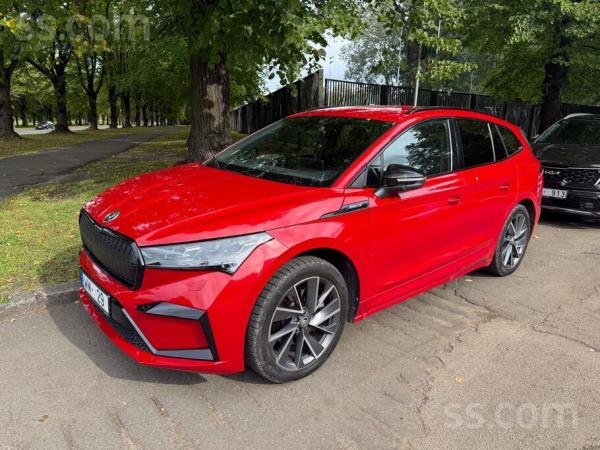 Red Skoda Enyaq iV 2022 in Riga, with an engine capacity of 0.00 L and mileage of 128 thousand km for 25100 €, photo 5 on AUTOMOTO.COM.LV