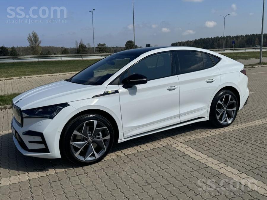 Balts Skoda Enyaq iV 2024 Rīga, ar dzinēja tilpumu 0.00 L un nobraukumu 115 tūkst. km par 35900 €, foto 1 vietnē AUTOMOTO.COM.LV