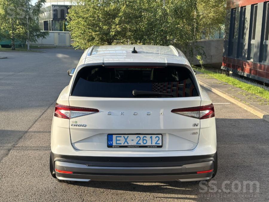 Белый Шкода Enyaq iV 2021 в Рига, объемом двигателя 0.00 л и пробегом 90 тыс. км за 22900 €, фото 7 на AUTOMOTO.COM.LV