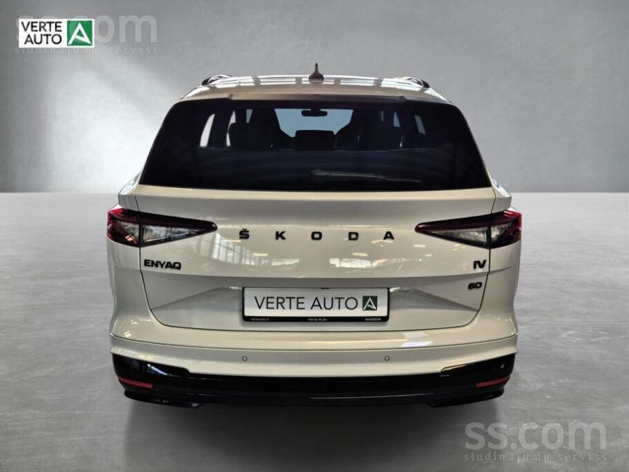 White Skoda Enyaq iV 2021 in Riga, with an engine capacity of 0.00 L and mileage of 146 thousand km for 26490 €, photo 6 on AUTOMOTO.COM.LV