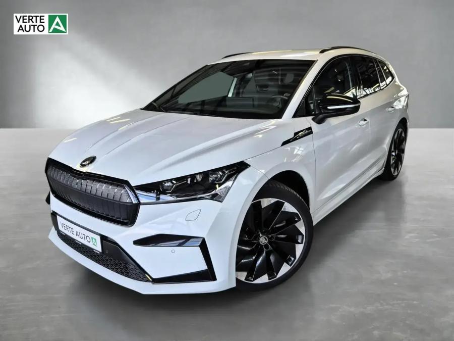 White Skoda Enyaq iV 2021 in Riga, with an engine capacity of 0.00 L and mileage of 146 thousand km for 26490 €, photo 1 on AUTOMOTO.COM.LV