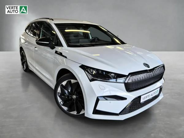 White Skoda Enyaq iV 2021 in Riga, with an engine capacity of 0.00 L and mileage of 146 thousand km for 26490 €, photo 3 on AUTOMOTO.COM.LV