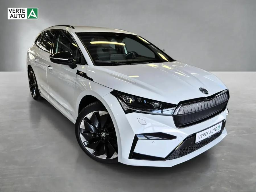 White Skoda Enyaq iV 2021 in Riga, with an engine capacity of 0.00 L and mileage of 146 thousand km for 26490 €, photo 3 on AUTOMOTO.COM.LV