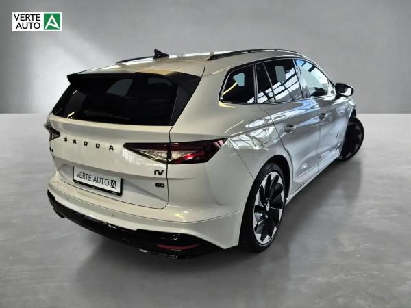 White Skoda Enyaq iV 2021 in Riga, with an engine capacity of 0.00 L and mileage of 146 thousand km for 26490 €, photo 4 on AUTOMOTO.COM.LV