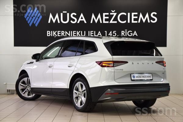 White Skoda Enyaq iV 2022 in Riga, with an engine capacity of 0.00 L and mileage of 103 thousand km for 24490 €, photo 9 on AUTOMOTO.COM.LV