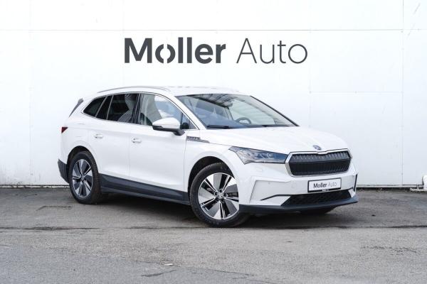 White Skoda Enyaq iV 2023 in Riga, with an engine capacity of 0.00 L and mileage of 92 thousand km for 33500 €, photo 3 on AUTOMOTO.COM.LV