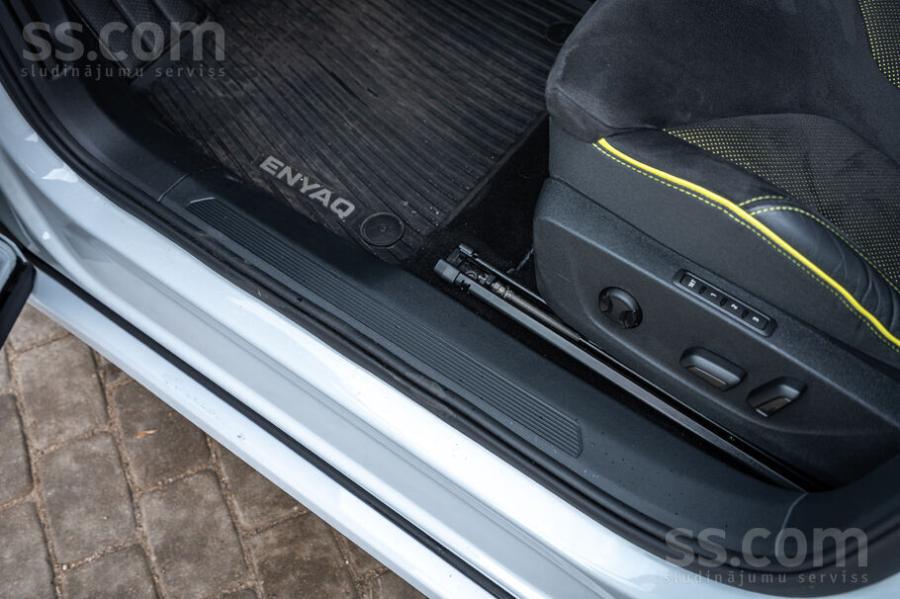 Balts Skoda Enyaq iV 2024 Rīga, ar dzinēja tilpumu 0.00 L un nobraukumu 14 tūkst. km par 43500 €, foto 16 vietnē AUTOMOTO.COM.LV