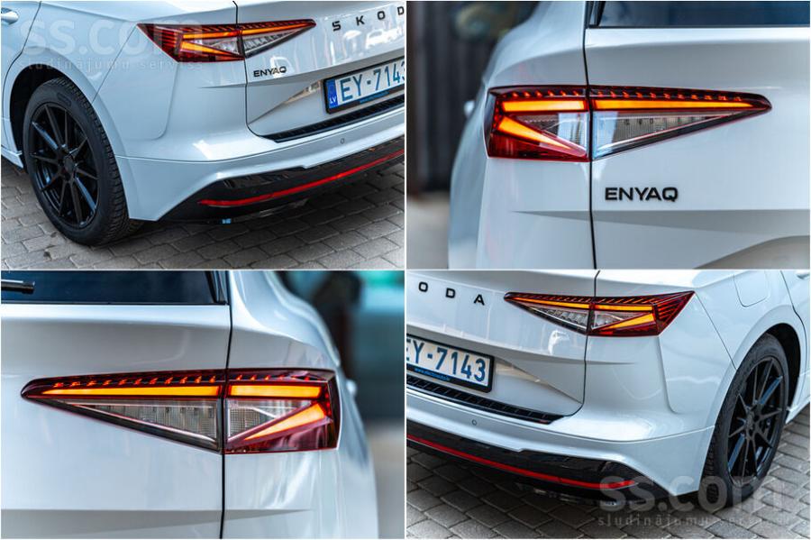 Balts Skoda Enyaq iV 2024 Rīga, ar dzinēja tilpumu 0.00 L un nobraukumu 14 tūkst. km par 43500 €, foto 23 vietnē AUTOMOTO.COM.LV