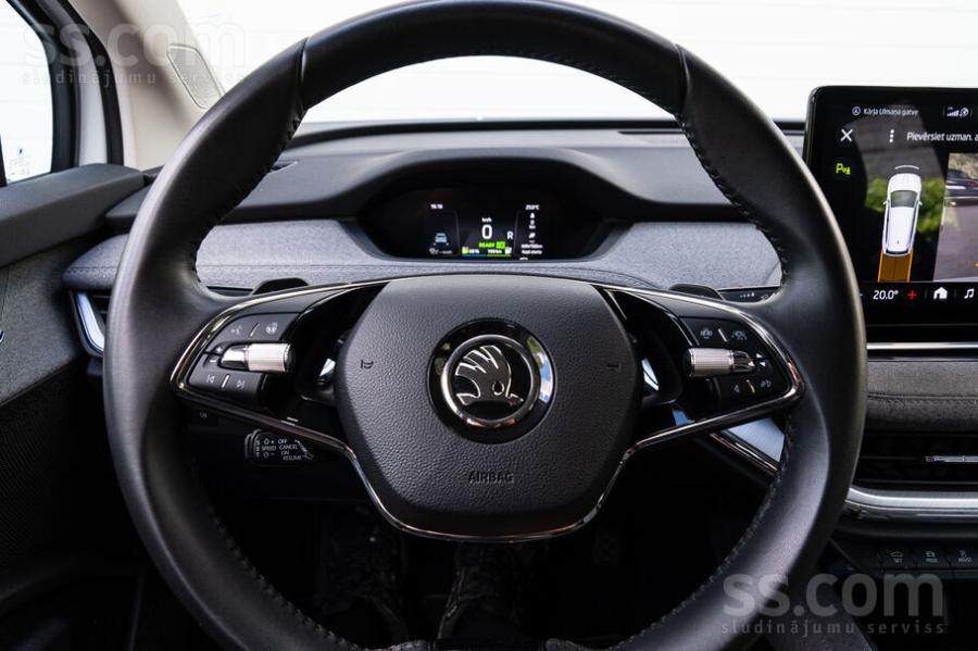 Balts Skoda Enyaq iV 2023 Rīga, ar dzinēja tilpumu 0.00 L un nobraukumu 86 tūkst. km par 33950 €, foto 24 vietnē AUTOMOTO.COM.LV