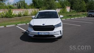 White Skoda Enyaq iV 2024 in Jelgava, with an engine capacity of 0.00 L and mileage of 27 thousand km for 42800 €, photo  on AUTOMOTO.COM.LV
