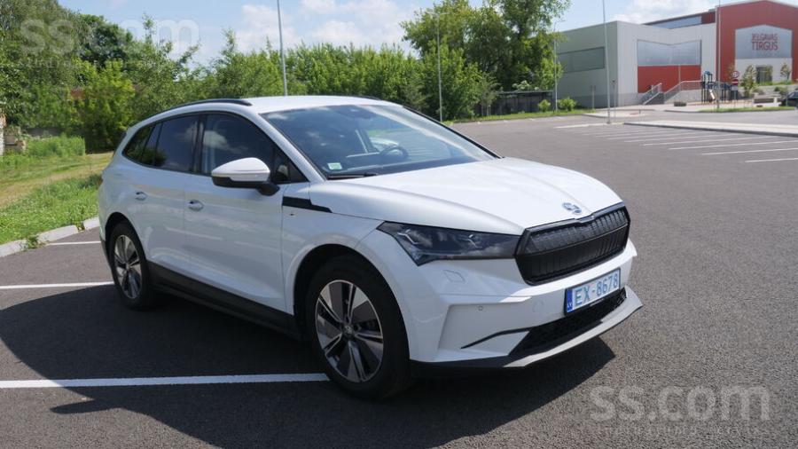 Balts Skoda Enyaq iV 2024 Jelgava, ar dzinēja tilpumu 0.00 L un nobraukumu 27 tūkst. km par 42800 €, foto 7 vietnē AUTOMOTO.COM.LV